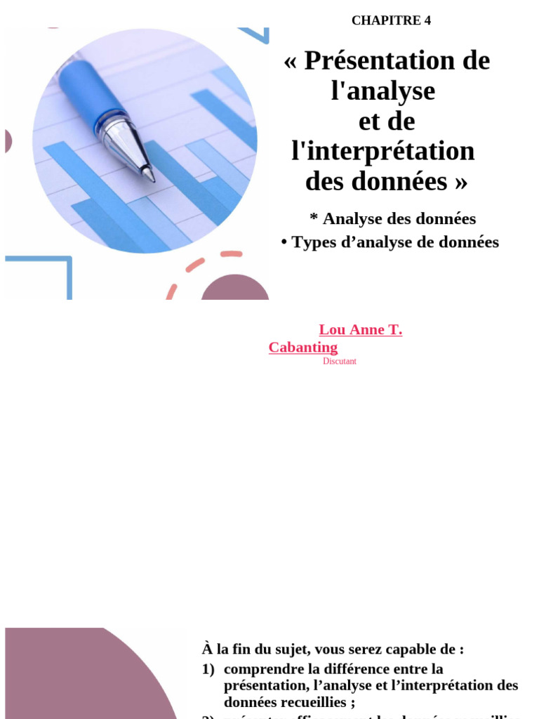 Analyse et Interprétation des Données | PDF | Statistiques | Analyse ...