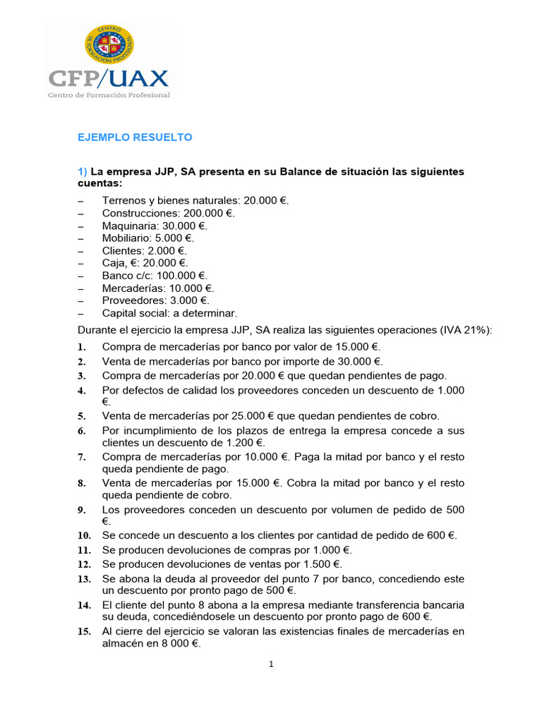 Caso Resuelto - 1 | PDF | Dinero | Servicios financieros