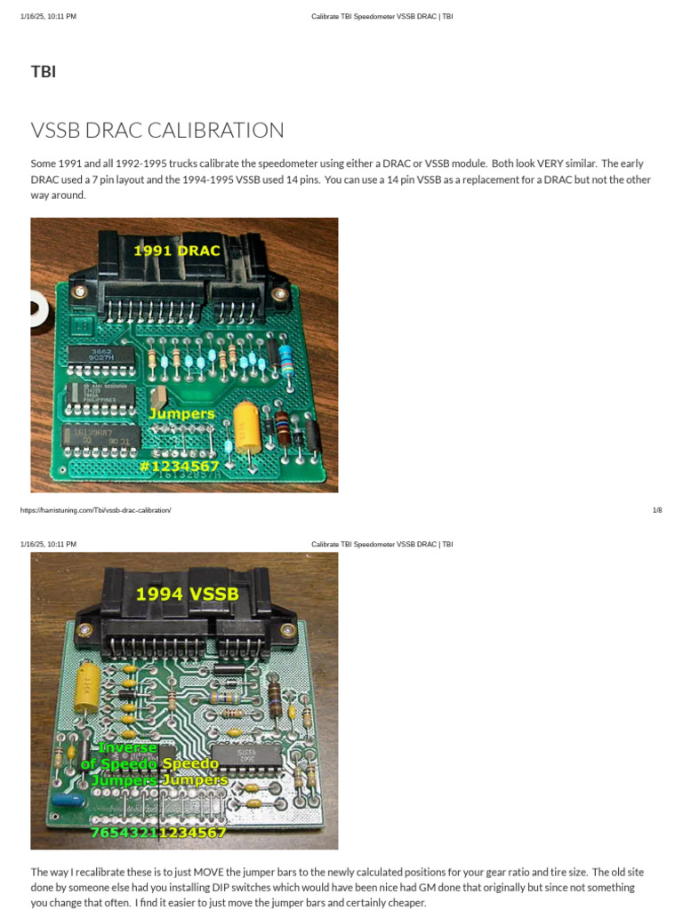 Calibrate TBI Speedometer VSSB DRAC _ TBI | PDF | Automotive Technologies | Transportation ...