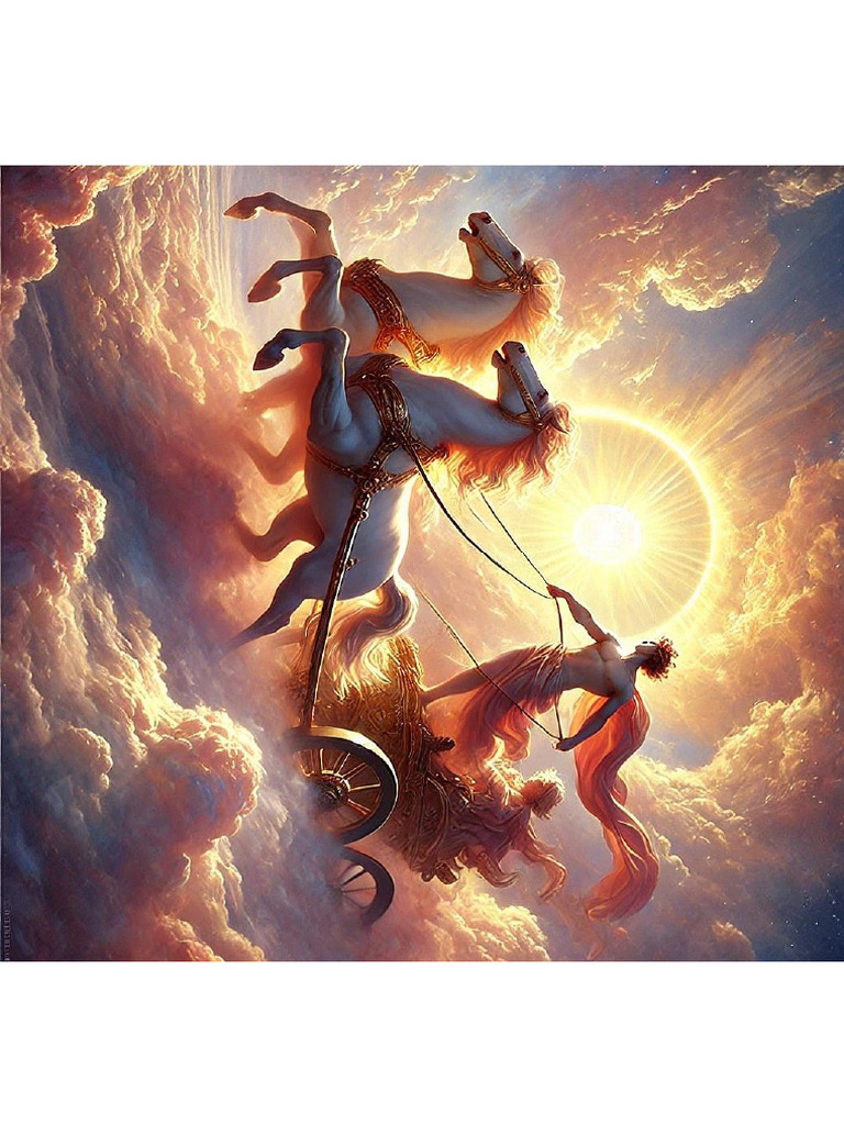 A Romantic-Style Painting of Apollo Riding His Cel | PDF