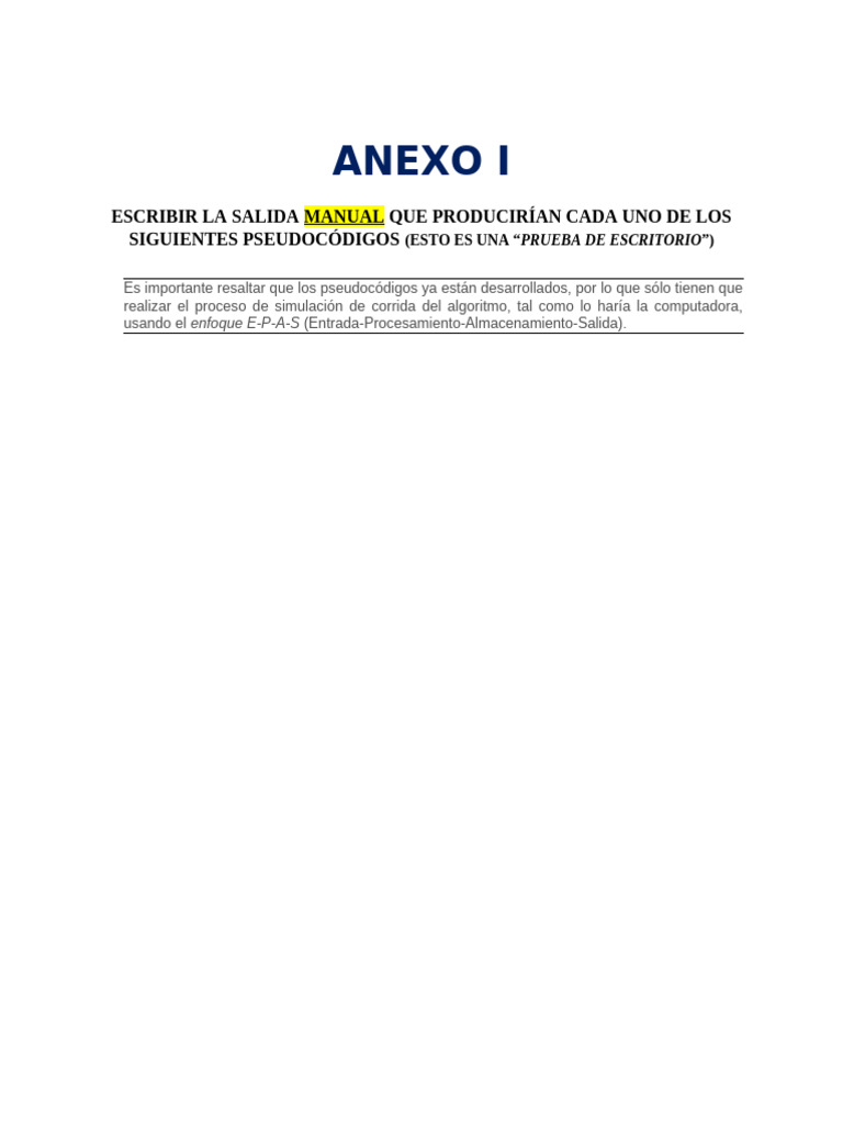 Anexo - Actividad 5 - 4 Unidad 5 - INF206 - 201910 | PDF | Algoritmos | Programación de computadoras