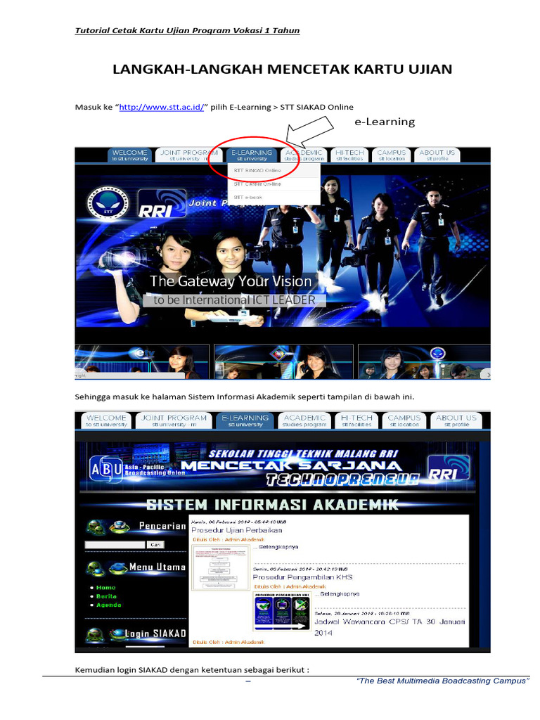 TUTORIAL Cetak Kartu Ujian D1 | PDF