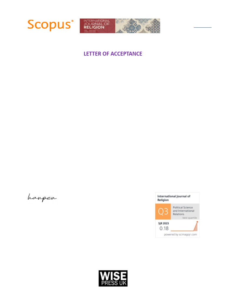Acceptance Letter ID-IJOR-024-2120 | PDF