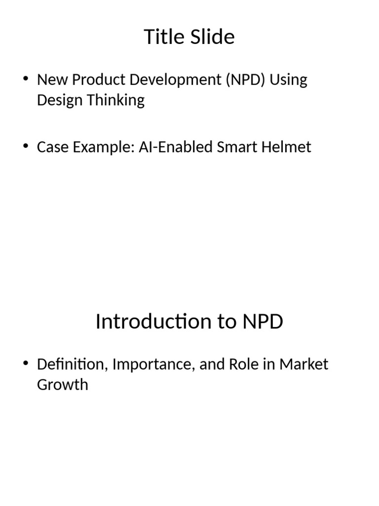 NPD Design Thinking Slides | PDF | Prototype | Usability