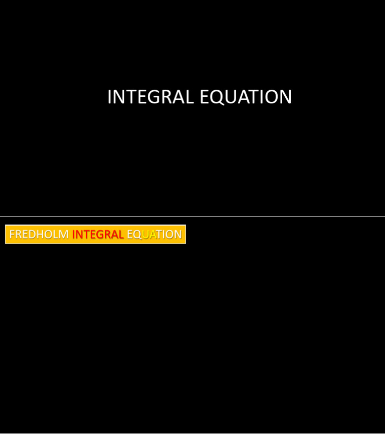 Fredholm Equation | PDF