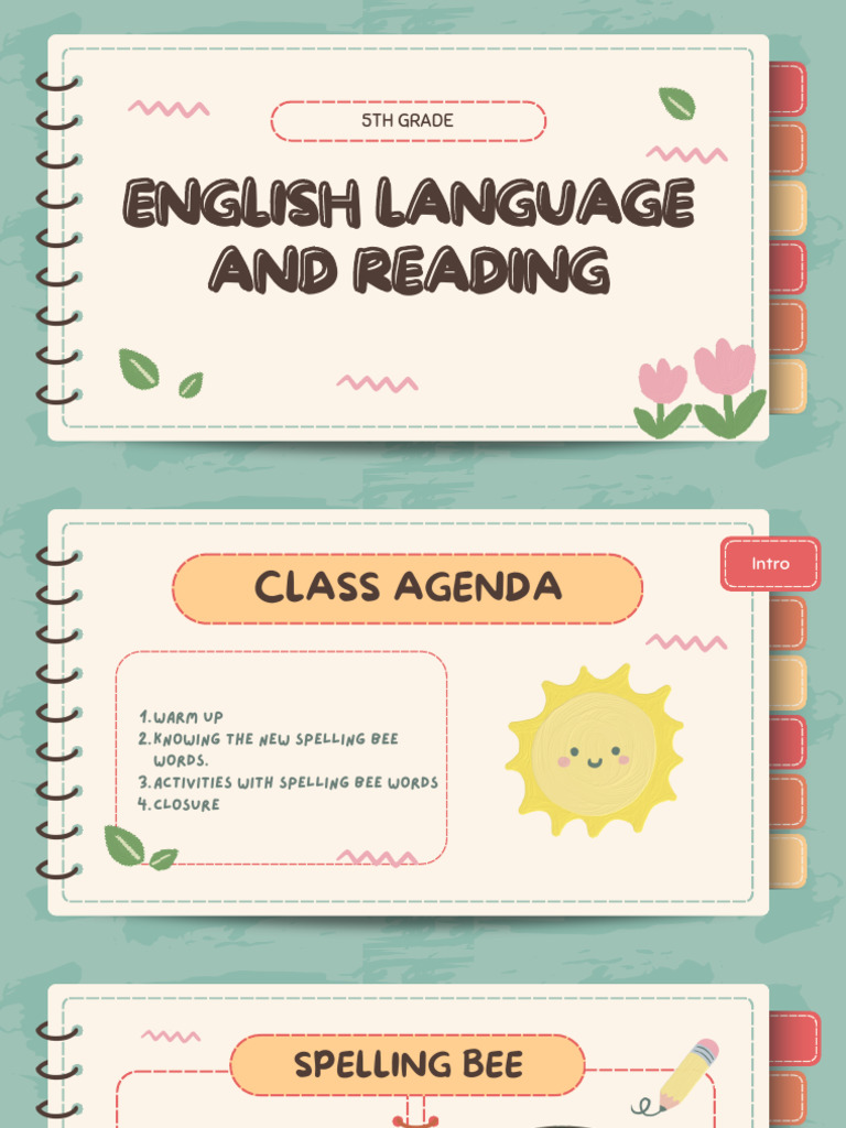 5th Grade Spelling Bee Activities | PDF