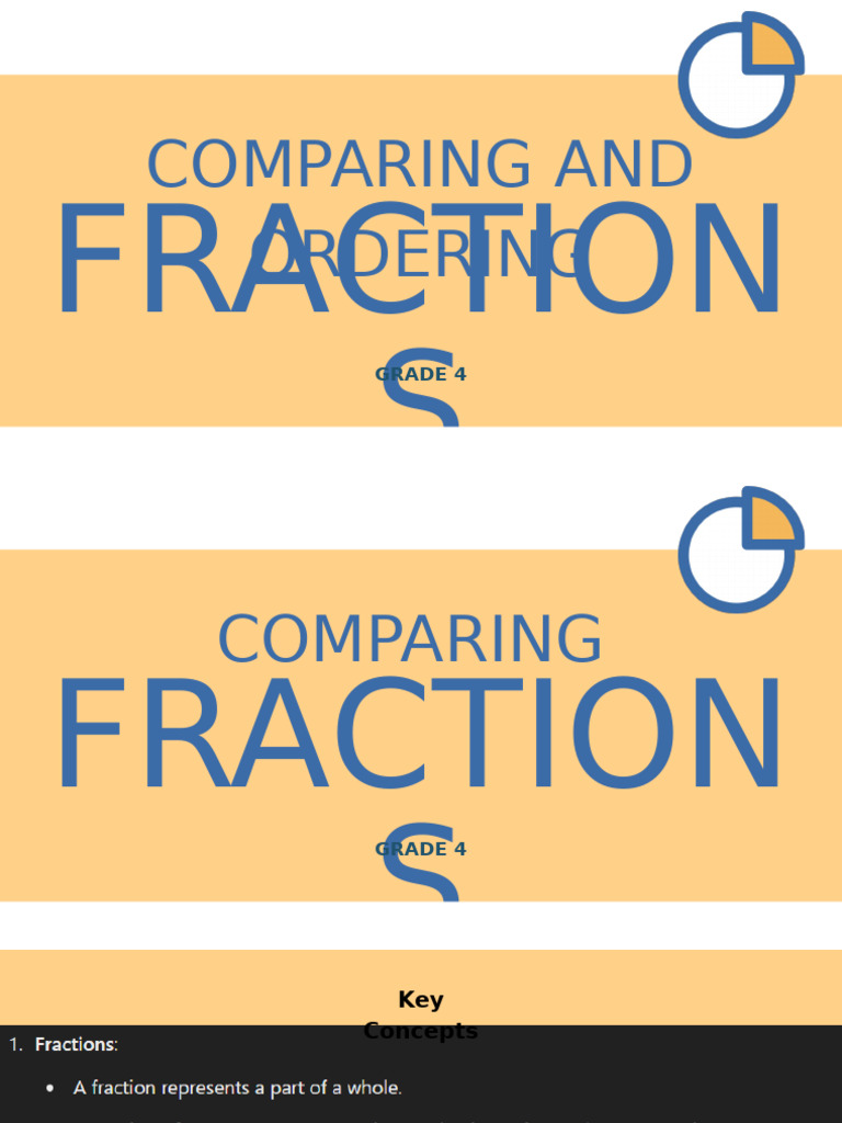 Comparing and Ordering Fractions | PDF