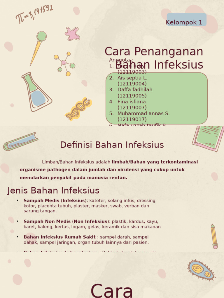 Penanganan Bahan Infeksius Medis dan Laboratorium | PDF