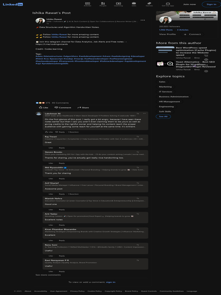 Ishika Rawat On LinkedIn - DSA Handwritten Notes? - 65 Comments | PDF ...
