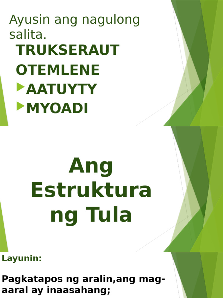 Ang Estruktura Ng Tula | PDF
