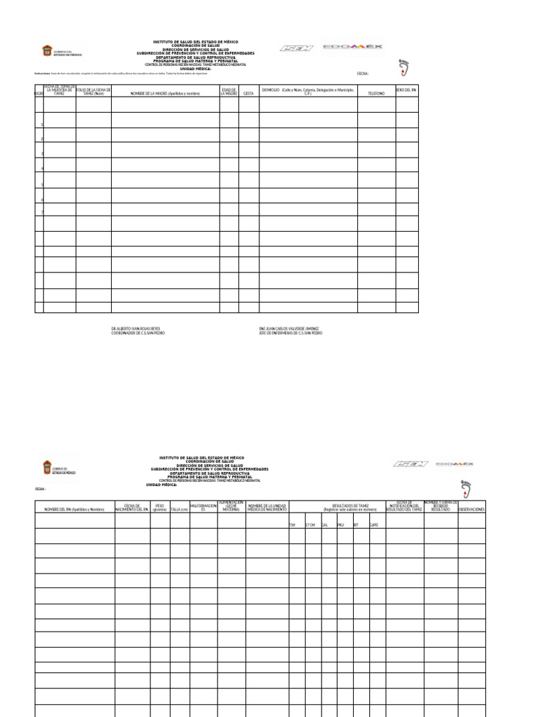 Tamiz Metabólico Neonatal 2024 | PDF | Reproducción humana | Politica de salud