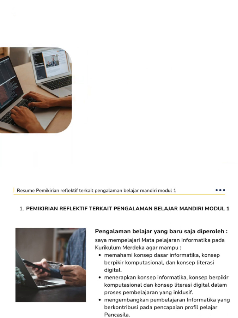 Bahan Resume Modul 1 Bimtek Informatika Angkatan 1 | PDF