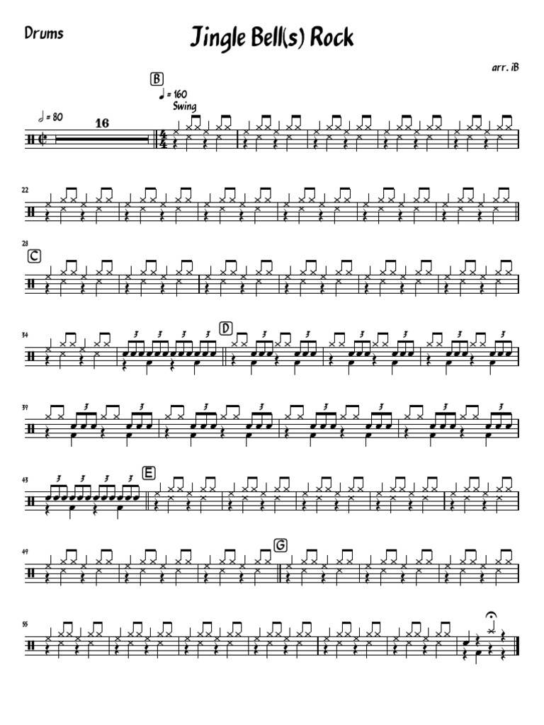 Jingle Bell Rock - Drums | PDF