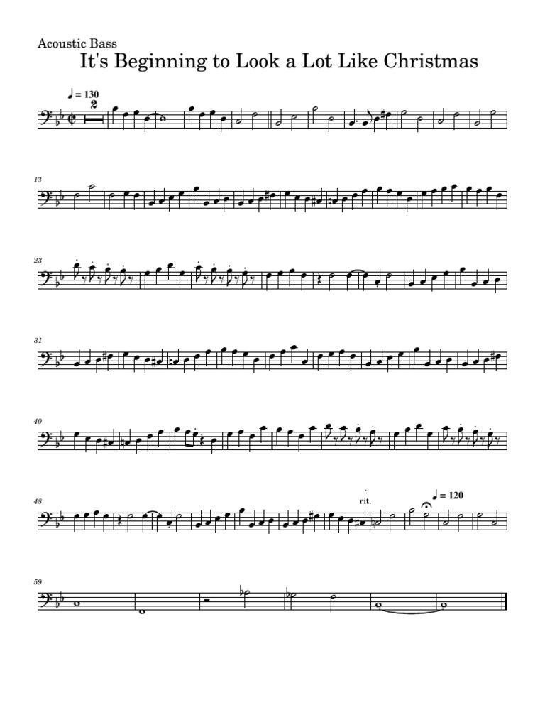 Acoustic Bass Christmas Music Guide | PDF