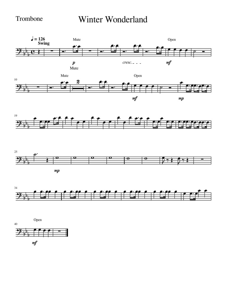 Winter Wonderland-Trombone | PDF