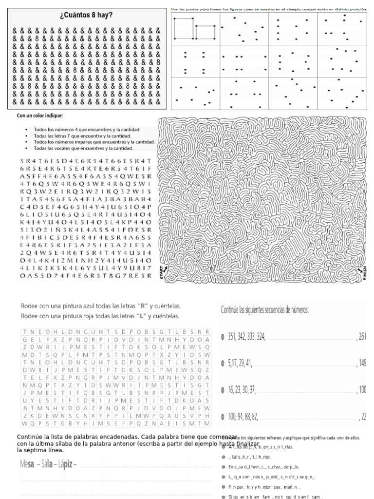 Taller ejercicios de concentración | PDF