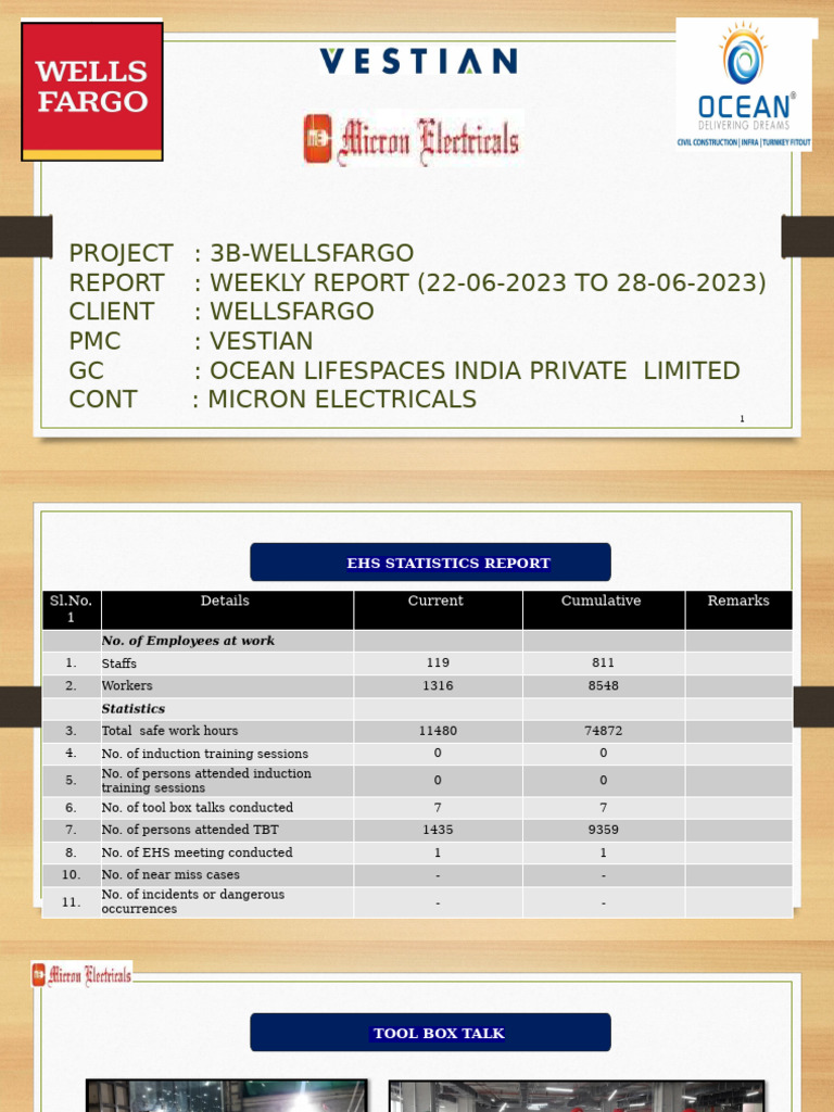 Wells Fargo Weekly EHS Report | PDF