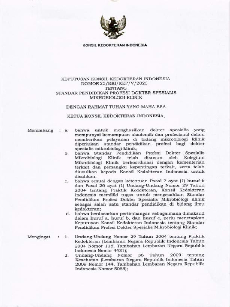 2023-Keputusan KKI Nomor 25 - KKI - KEP - V - 2023 | PDF