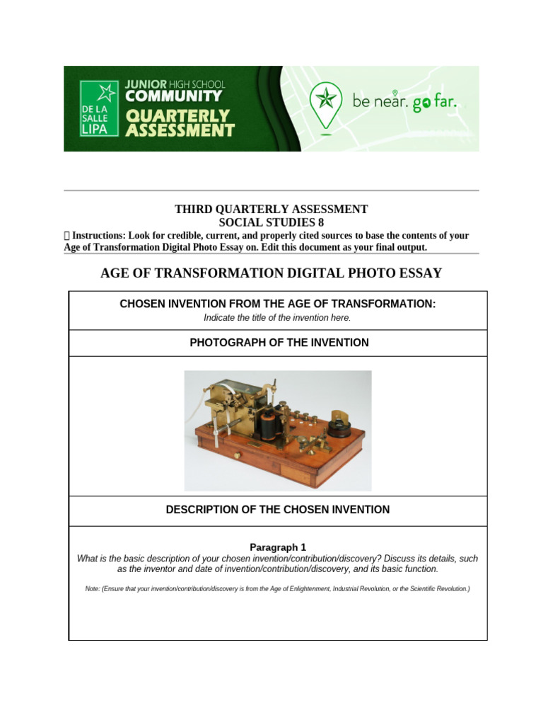 23-24 Soc 8 Qa 3 Template | PDF