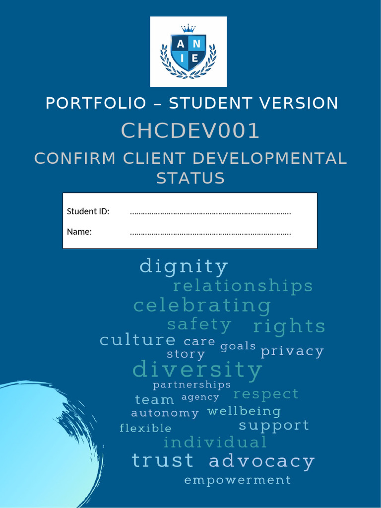 CHCDEV001 Portfolio | PDF | Caregiver | Mental Health