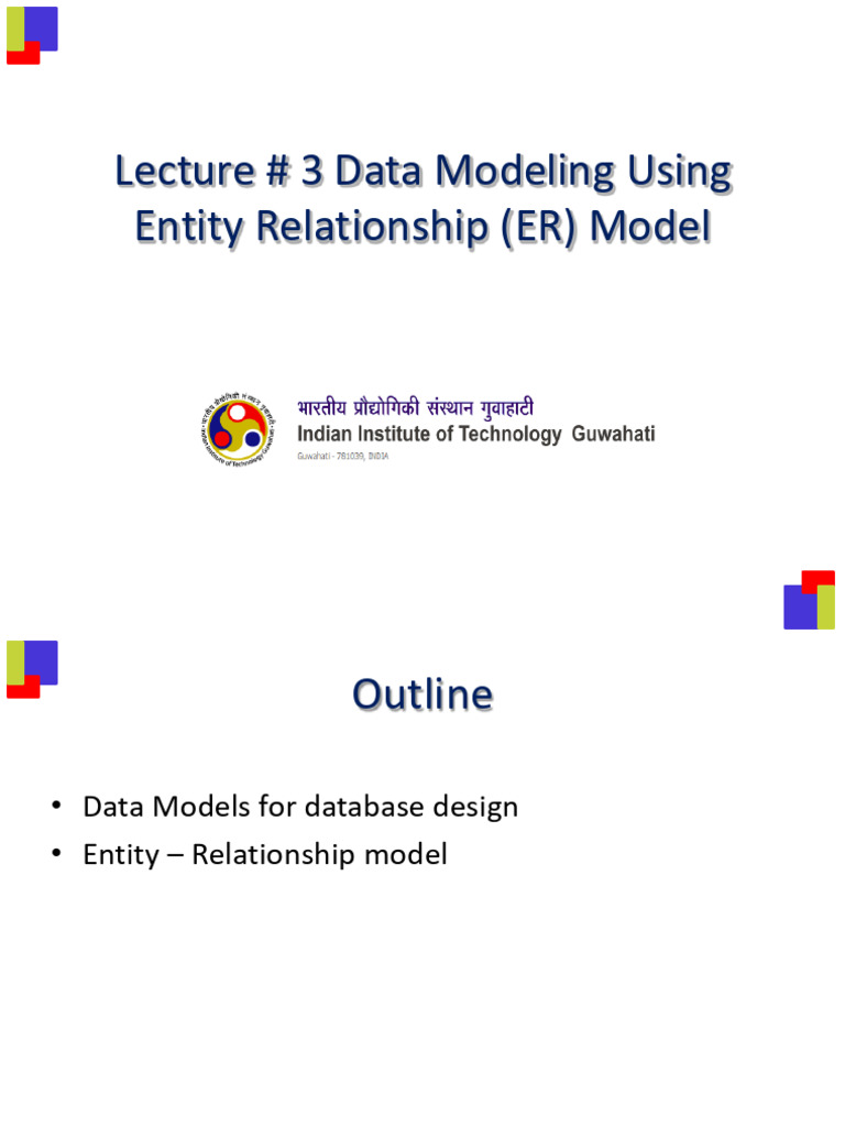 Lecture 2-3 Data Modeling - ER Model | PDF | Conceptual Model | Data Model