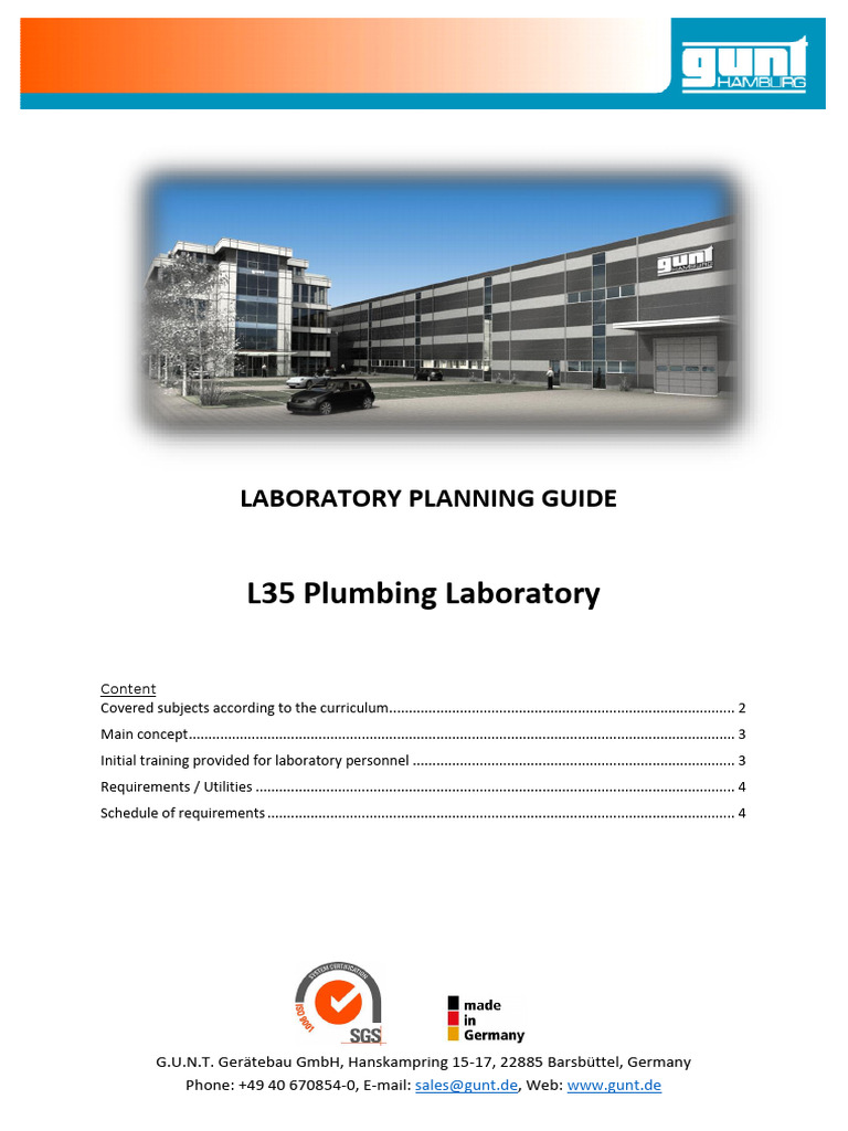 Plumbing-lab-proposal_english | PDF | Pipe (Fluid Conveyance) | Flow ...