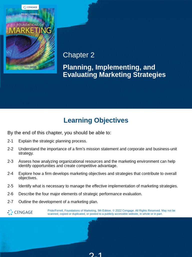 Pride FoM 9e PPT CH02 Final Instructor | PDF | Marketing | Marketing Strategy