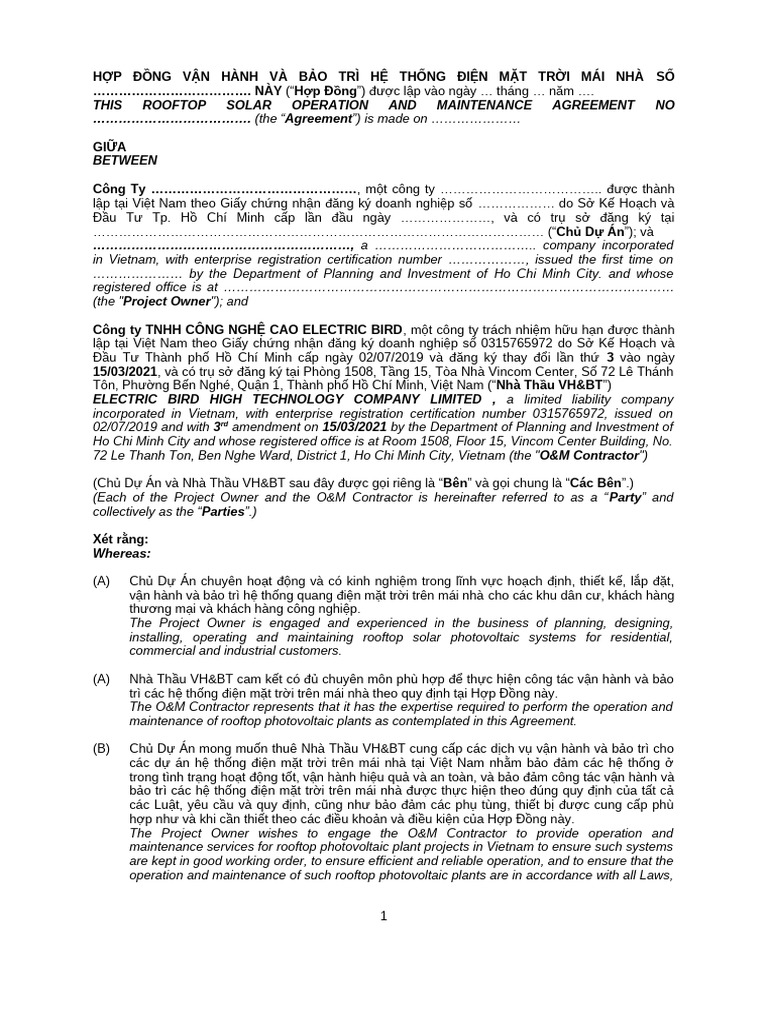 EB_Sample contract | PDF