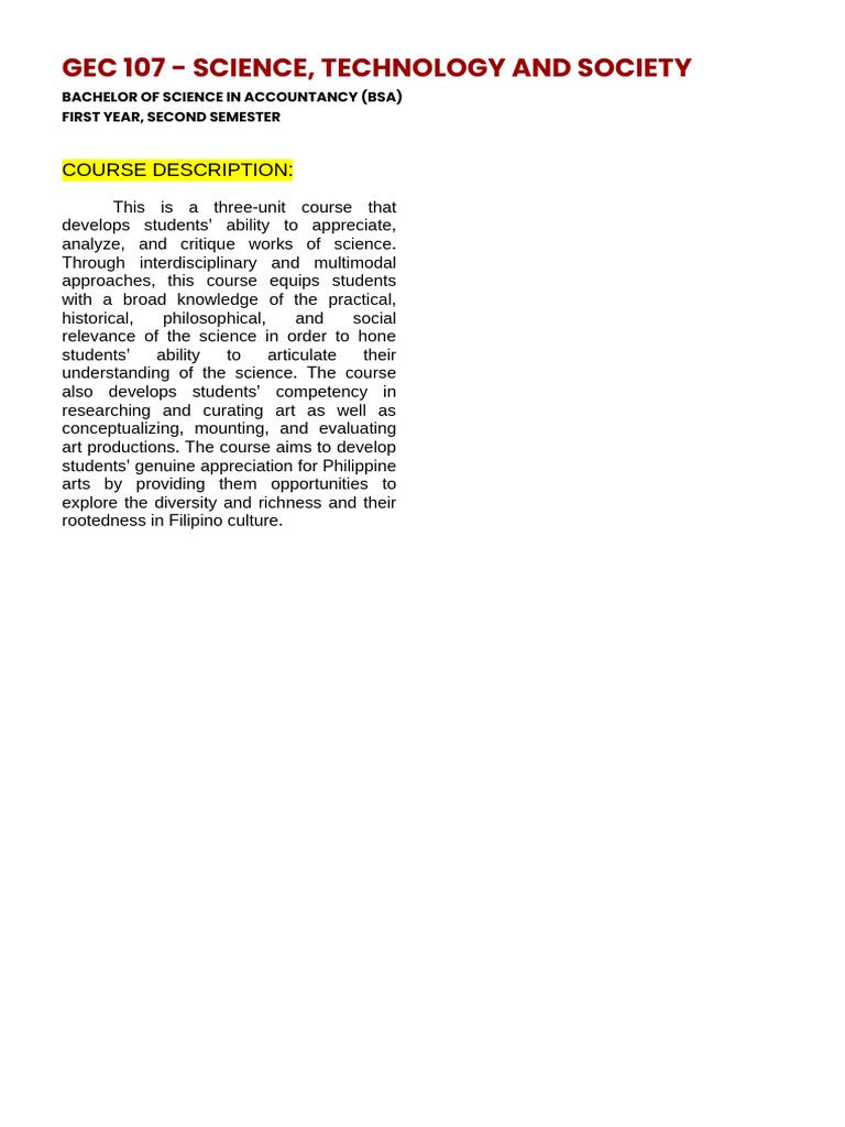 Gec 107 Science, Technology and Society | PDF | Natural Selection ...