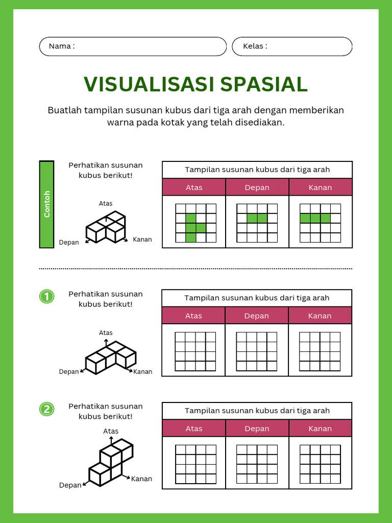 Soal Visualisasi Spasial Kelas 6 | PDF