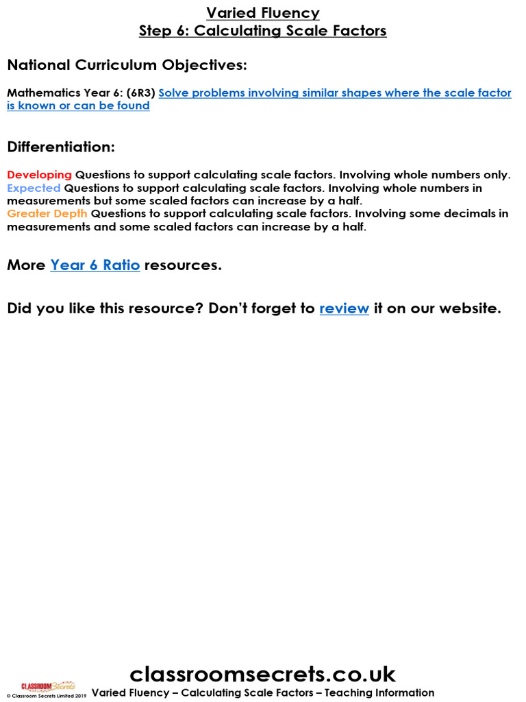 Calculating-Scale-Factors-varied-fluency-Fri (1) | PDF | Shape ...