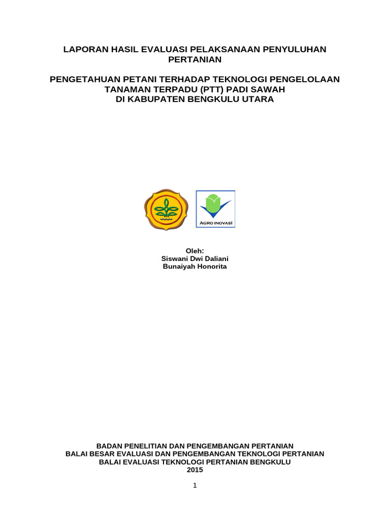 Laporan Hasil Evaluasi PTT | PDF