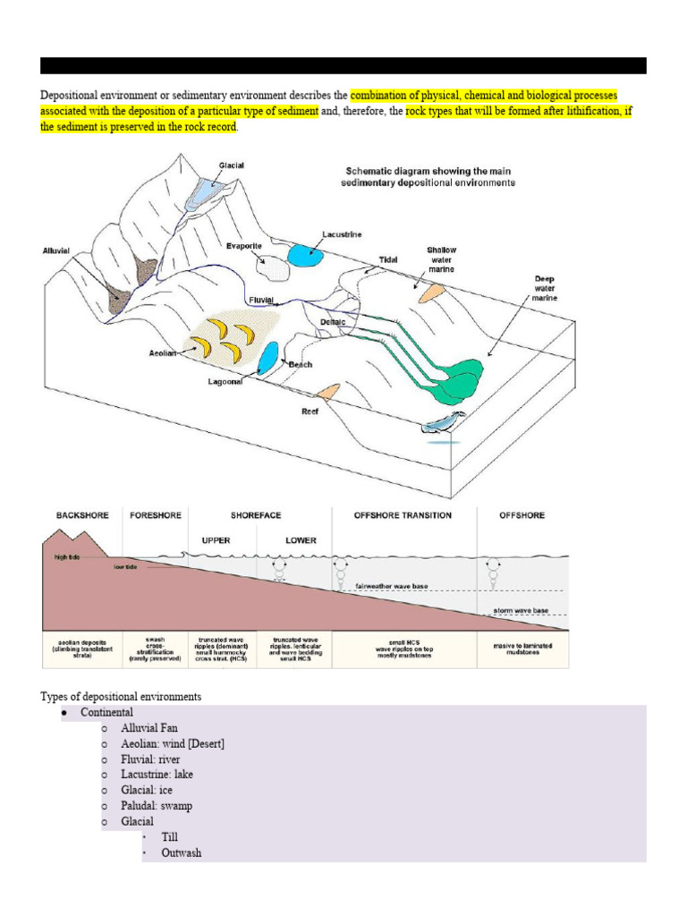 Depositional Environment & Sedimentary Facies - 3 | PDF | Sedimentary Rock | River Delta