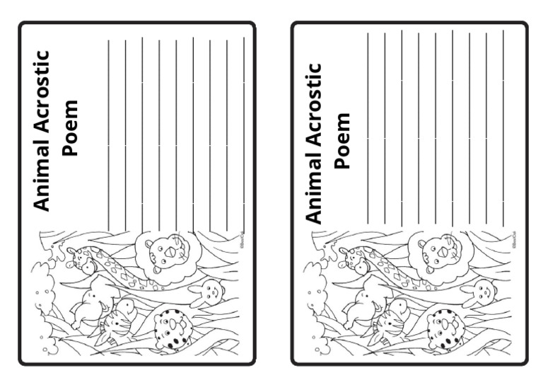 Animal Acrostic Poem Guide | PDF