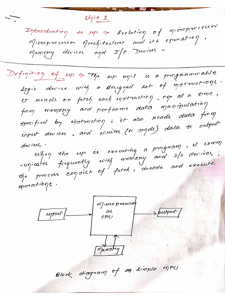 Microprocessor 1 | PDF