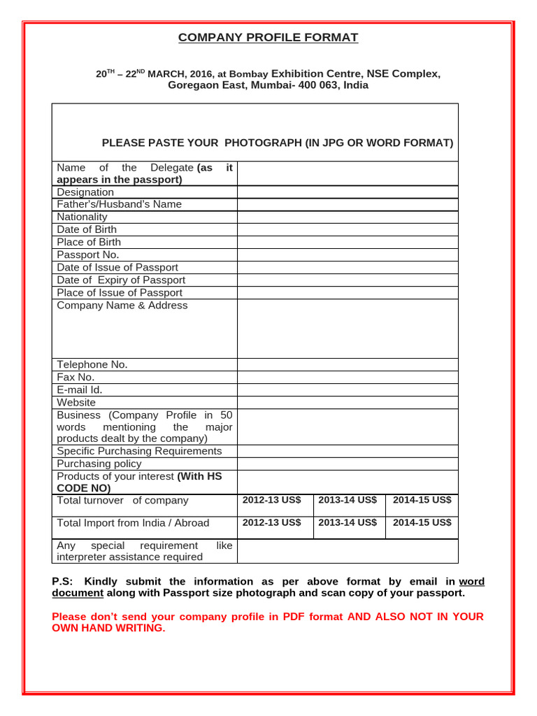 Company Profile Format | PDF