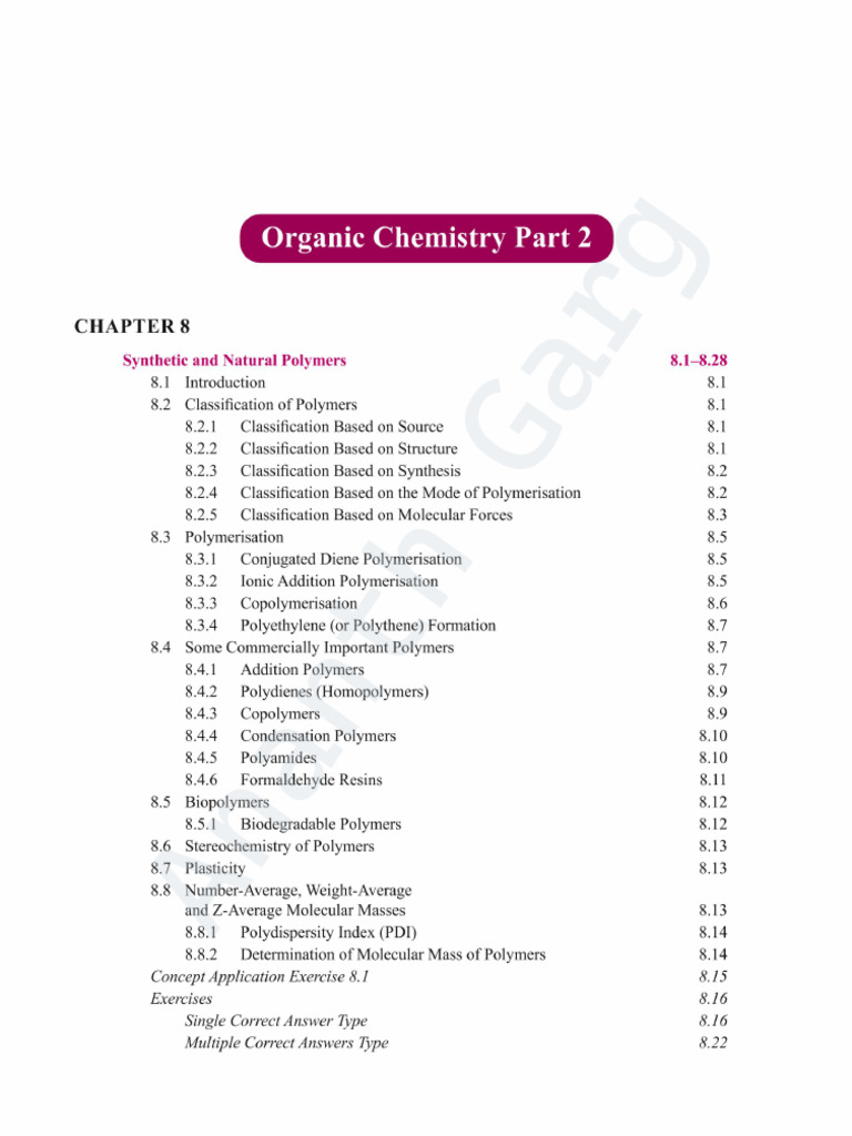 8. Synthetic and Natural Polymers Chapter | PDF