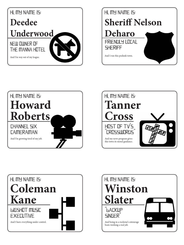 Name Badges | PDF