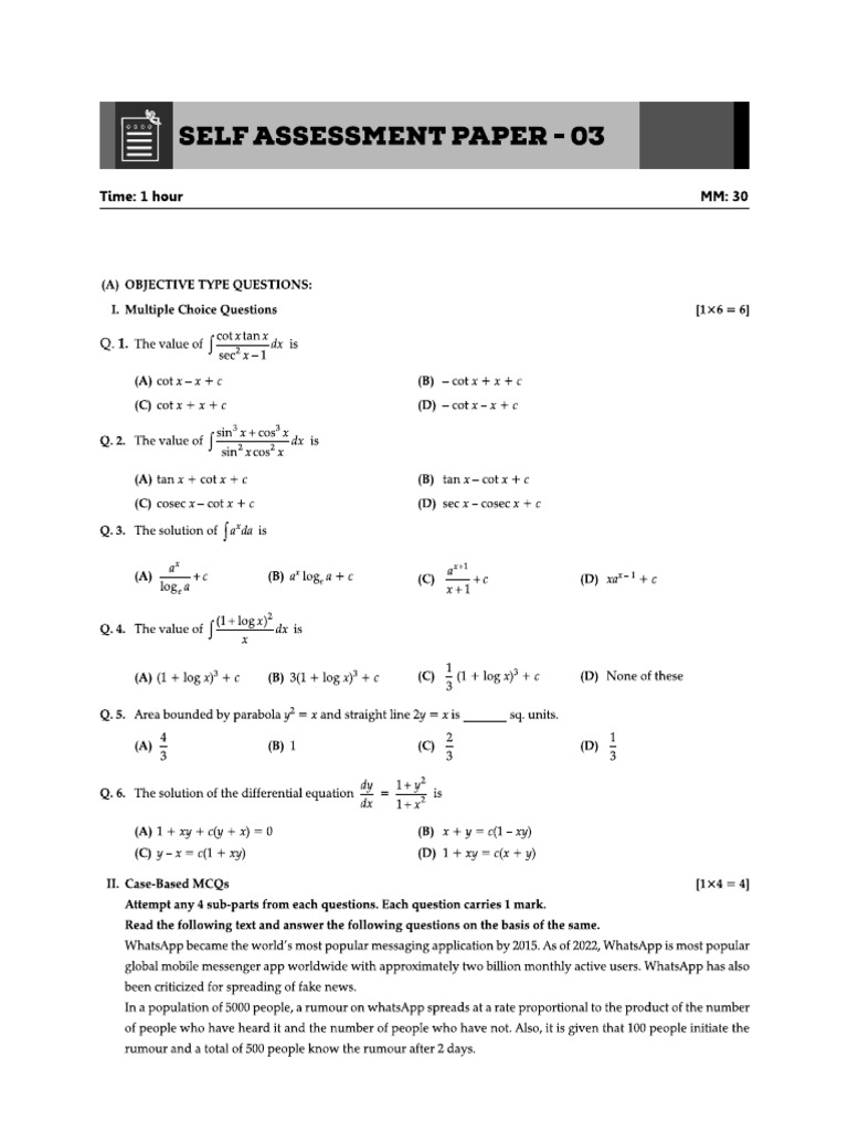 Calculus Test | PDF