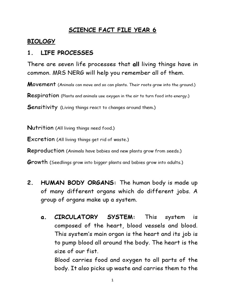 Science Fact File For Year 6 | PDF | Force | Filtration