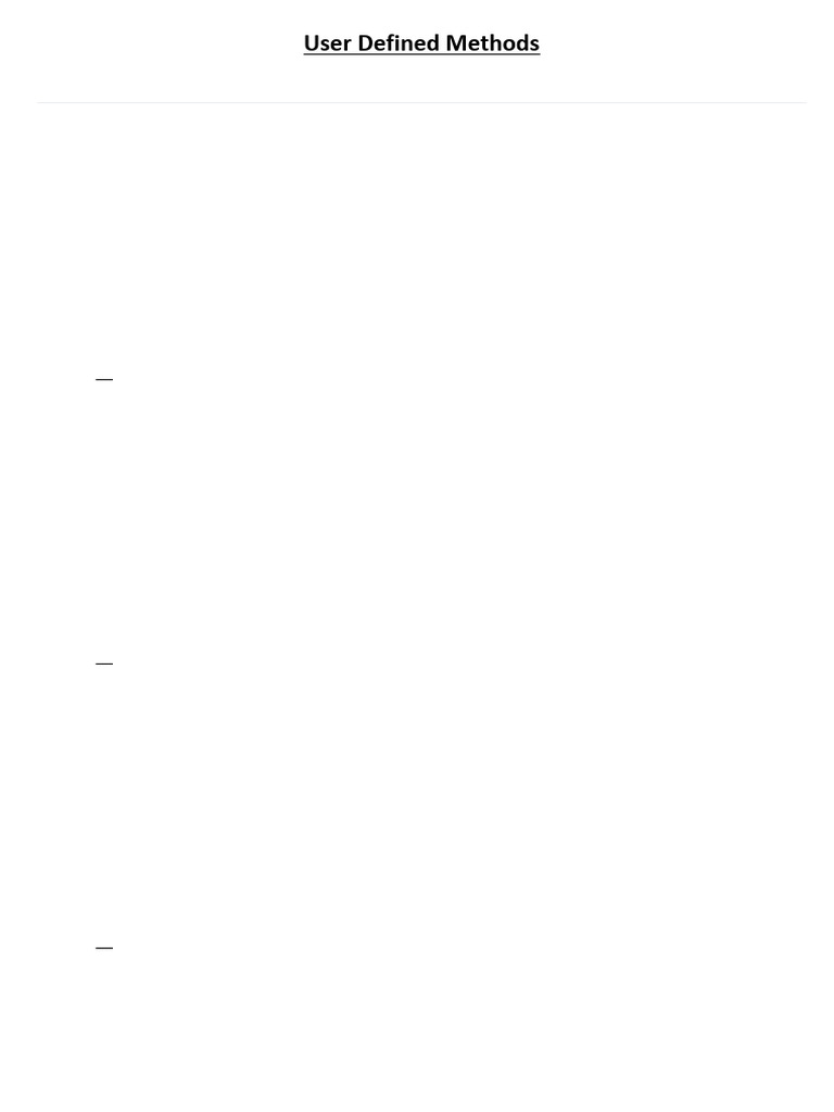 User Defined Methods Std X Pdf Parameter Computer Programming