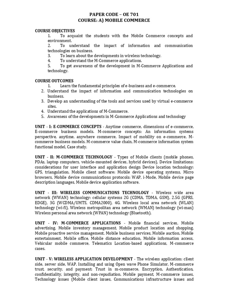 IMBA-Mobile Commerce - Important Questions - External Exam | PDF | Cellular Network | Wireless Lan