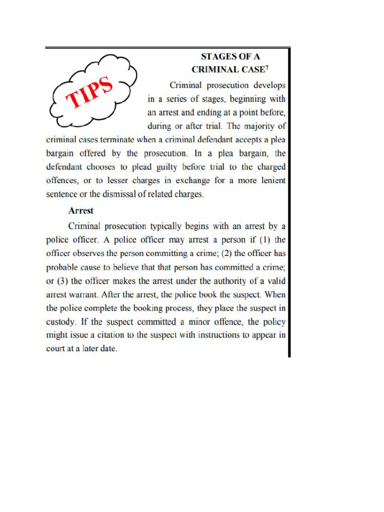 Stages of A Criminal Case | PDF