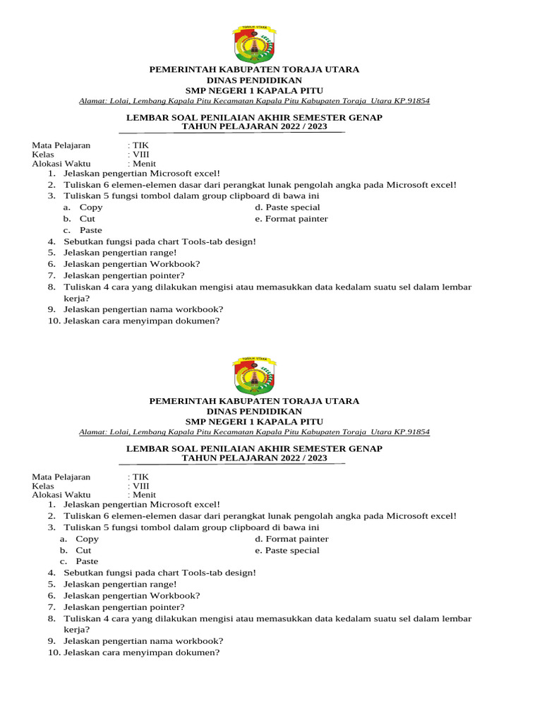 soal 7 maret 2023 | PDF