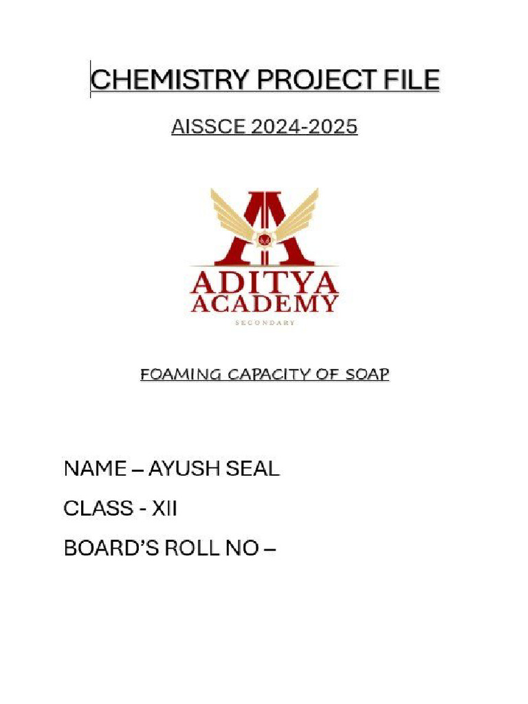 CHEMISTRY PROJECT FILE | PDF