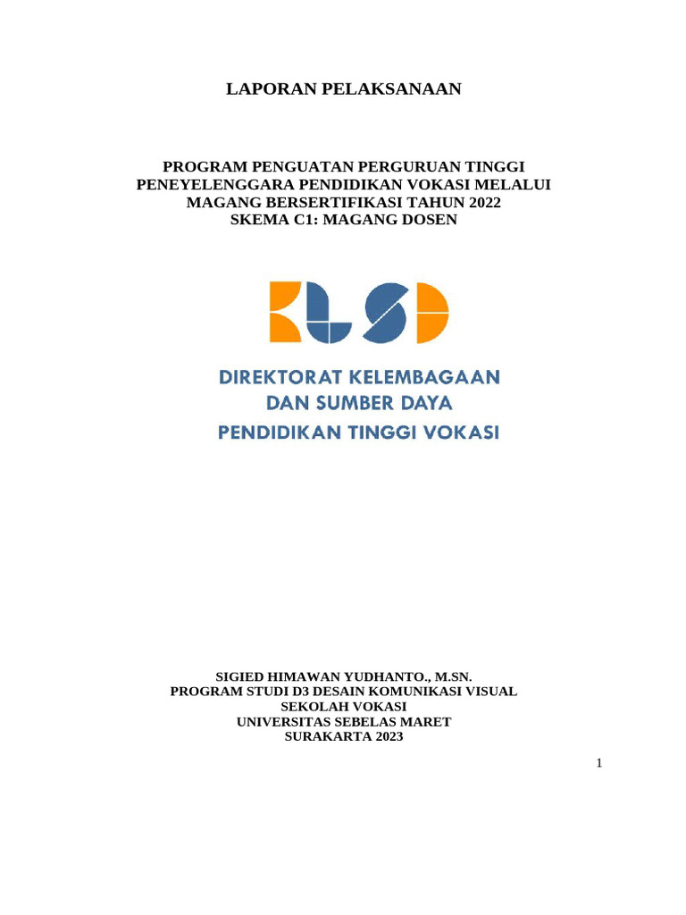 Laporan Kegiatan - Sigied Himawan - SV Uns | PDF