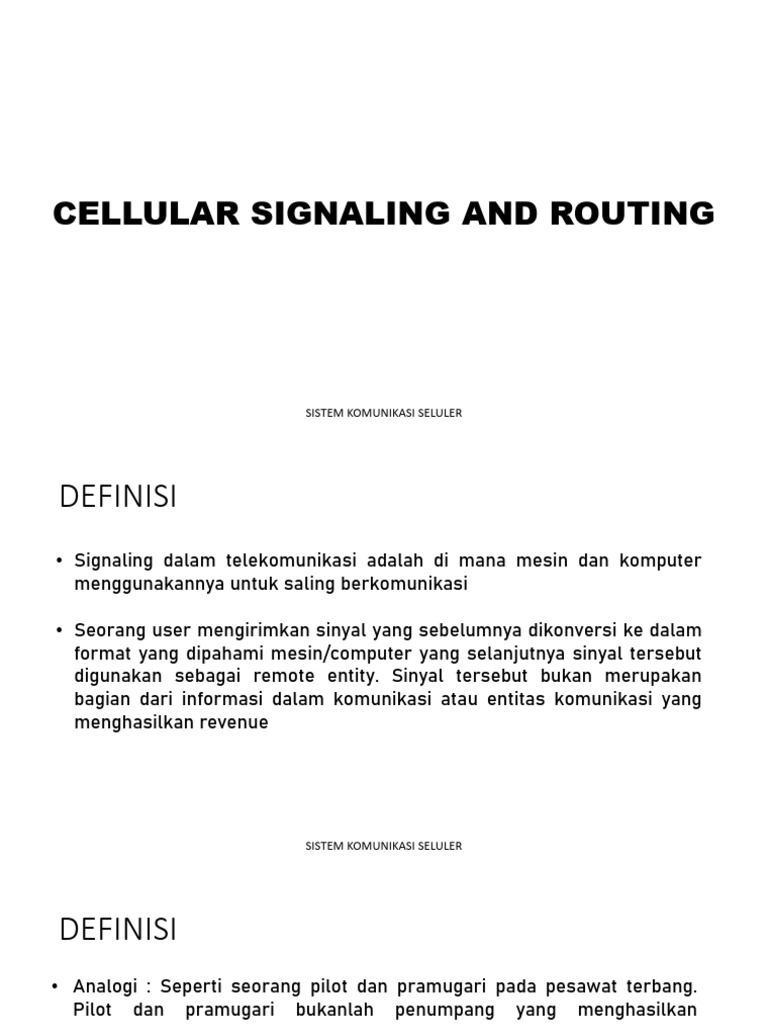 Up - Modul 6 - Signalling Routing | PDF