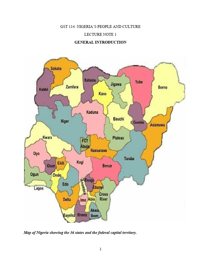 Nigerian People and Culture Lecture 1 | PDF | Nigeria | Savanna