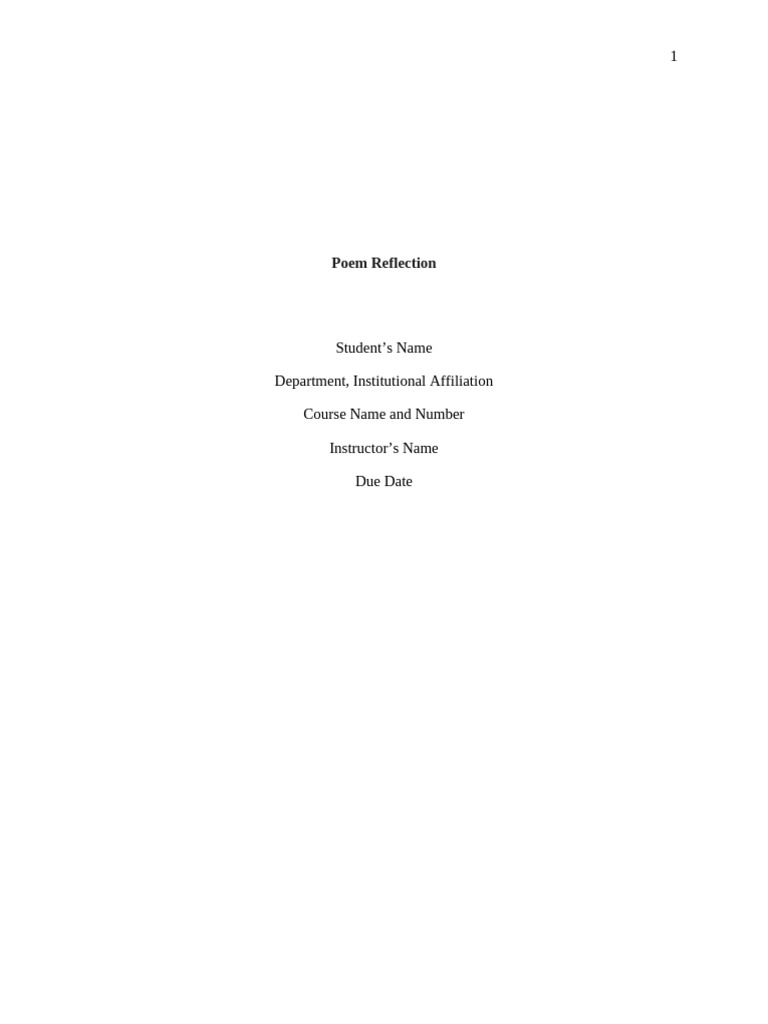 Poem Reflection on Joy Harjo's "Speaking Tree" | PDF | Poetry | Trees