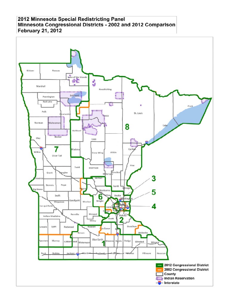 Minnesota Congressional Districts 2012 and 2002 Comparison | PDF